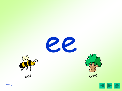 Phase 3: ee grapheme, ppt, lotto game and selection of activities ...