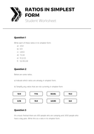 Ratios in Simplest Form - Complete Lesson | Teaching Resources