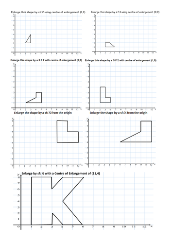 Enlargements full lesson with worksheets | Teaching Resources