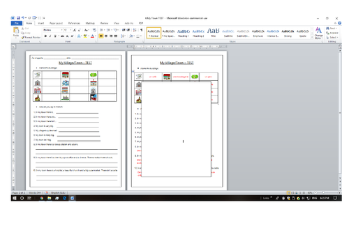 FRENCH - In my town - Dans ma ville - Worksheets | Teaching Resources