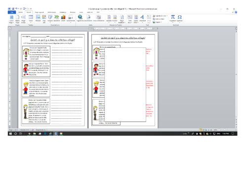 FRENCH - In my town - Dans ma ville - Worksheets | Teaching Resources