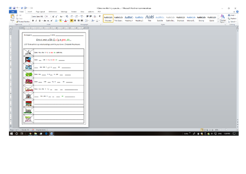 FRENCH - In my town - Dans ma ville - Worksheets | Teaching Resources