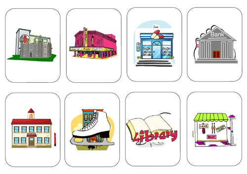 FRENCH - My Town - Ma Ville - Matching pairs | Teaching Resources