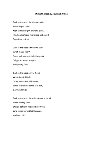 Soundscape Poetry | Teaching Resources