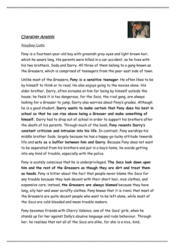 The Outsiders - Notes and Resources for Teachers | Teaching Resources