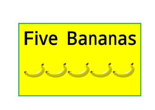 Counting Rhyme Resource Pack - 5 Bananas | Teaching Resources