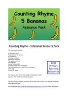 Counting Rhyme Resource Pack - 5 Bananas | Teaching Resources