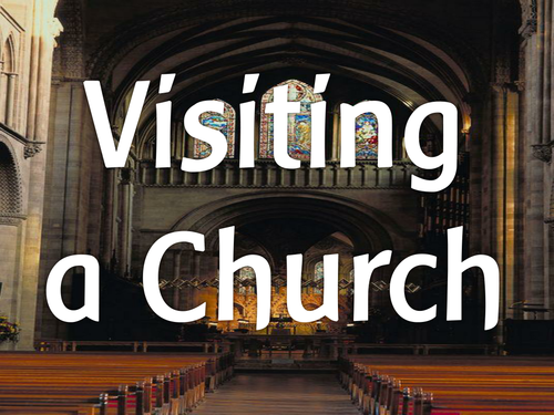 Places of worship - visiting a church display | Teaching Resources