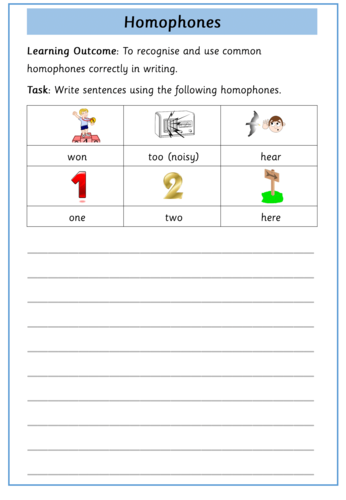 Homophones: Year 2 | Teaching Resources