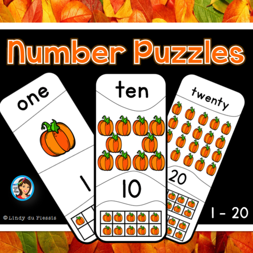 Pumpkin Number Puzzles (1-20) | Teaching Resources