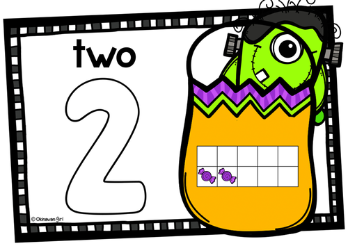 Hallowe'en DIFFERENTIATED Number Playdough Mats (0-20) | Teaching Resources