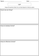 Year 6 science - Light - powerpoint lessons, worksheets and display ...