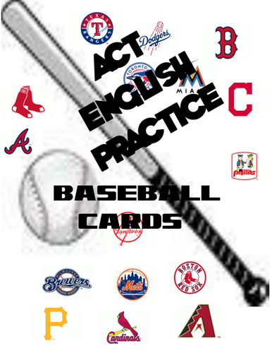ACT English Prep Baseball Cards | Teaching Resources