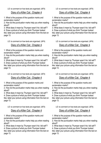 Guided Reading: Diary of a Killer Cat | Teaching Resources