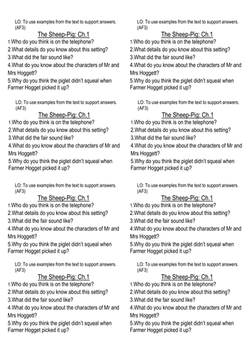 Guided Reading: Sheep-Pig | Teaching Resources