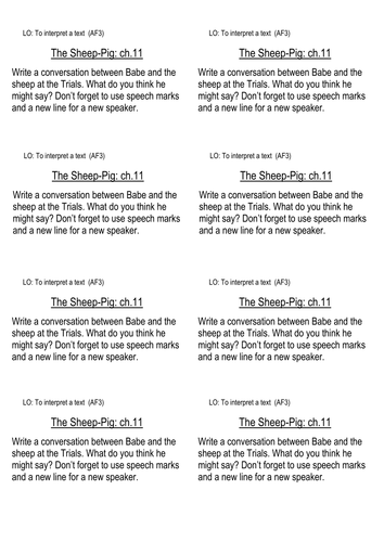 Guided Reading: Sheep-Pig | Teaching Resources