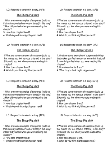 Guided Reading: Sheep-Pig | Teaching Resources