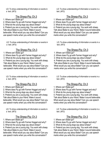 Guided Reading: Sheep-Pig | Teaching Resources