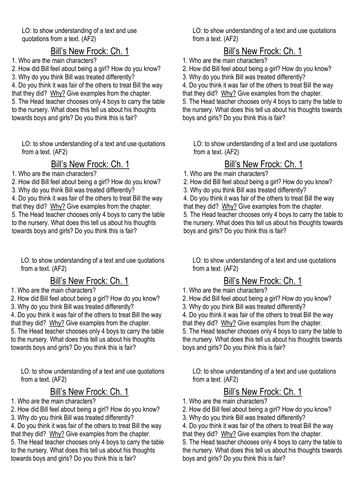 Guided Reading: Bill's New Frock | Teaching Resources