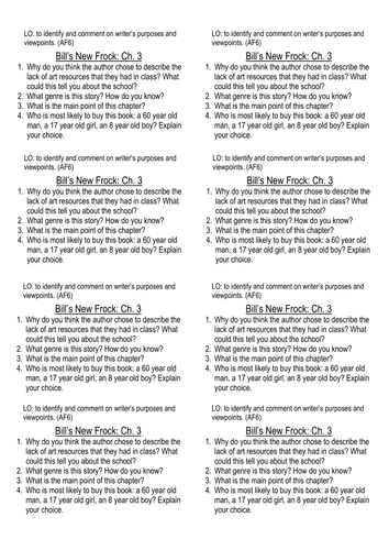 Guided Reading: Bill's New Frock | Teaching Resources