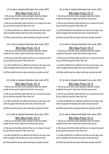 Guided Reading: Bill's New Frock | Teaching Resources