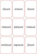 SPaG Year 3 & 4 Spelling: Words with endings sounding like /ʒə/ or /tʃə ...