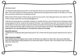 Guided Reading: The Iron Man by kellikellikelli - Teaching Resources - Tes