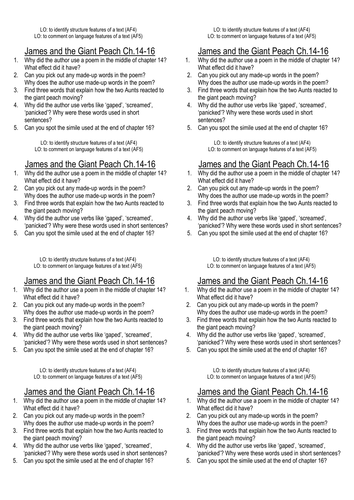 Guided Reading: James and the Giant Peach | Teaching Resources