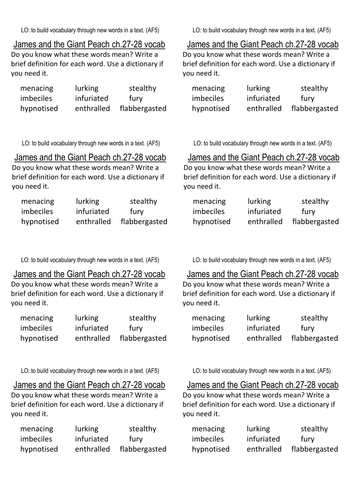 Guided Reading: James and the Giant Peach | Teaching Resources