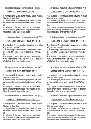 Guided Reading: James and the Giant Peach | Teaching Resources