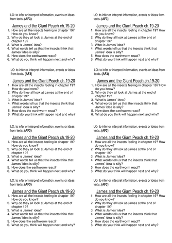 Guided Reading: James and the Giant Peach | Teaching Resources