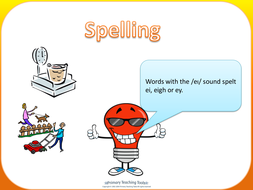 SPaG Year 3 & 4 Spelling: words with the /eɪ/ sound spelt ei, eigh, or ...