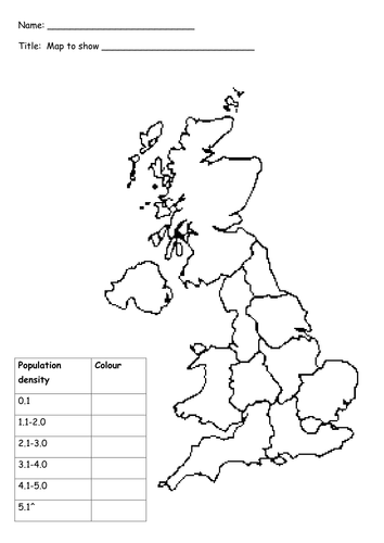 Population Density of the United Kingdom | Teaching Resources