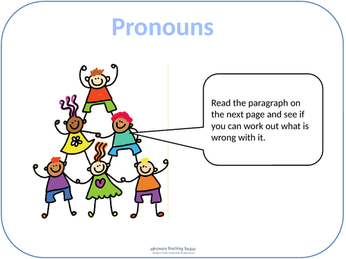 SPaG Year 4 Text Grammar: Use of pronouns or nouns within and across ... SPaG Year 4 Text Grammar: Use of pronouns or nouns within and across ...