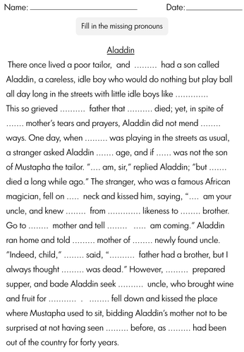 SPaG Year 4 Text Grammar: Use of pronouns or nouns within and across ... SPaG Year 4 Text Grammar: Use of pronouns or nouns within and across ...