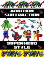 Superhero Addition and Subtraction Worksheets | Teaching Resources