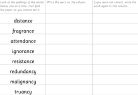 SPaG Year 5 & 6 Spelling: Words ending in –ant, –ance/–ancy & –ent ...