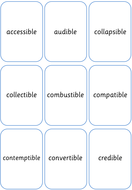 SPaG Year 5 & 6 Spelling: Word endings able, ably, ible and ibly ...