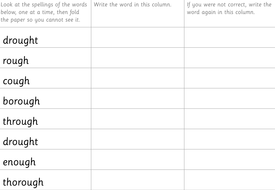 SPaG Year 5 & 6 Spelling: Words containing the letter-string ough ...