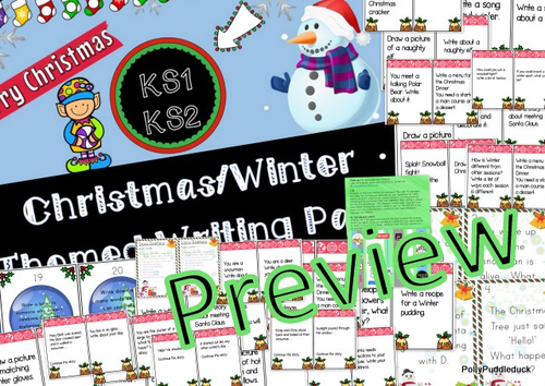 Christmas and Winter Creative Writing Pack for KS1/KS2 | Teaching Resources