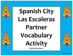 Spanish City Vocabulary Partner Activity / Vocabulary Reference ...