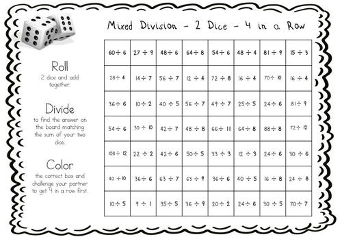 Division Dice Games | Teaching Resources