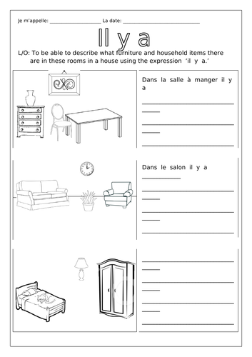 FRENCH - Furniture - Les Meubles et Les Pièces de la Maison ...