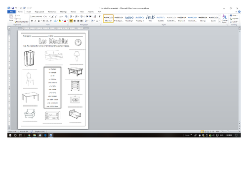 FRENCH - Furniture - Les Meubles et Les Pièces de la Maison ...