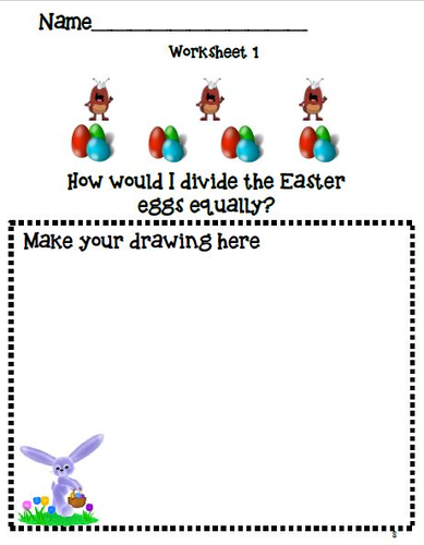 Fractions for 1st Grade-Easter | Teaching Resources