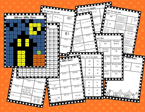 Halloween Math Pack for Firsties | Teaching Resources
