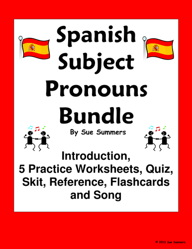 Spanish Subject Pronouns Bundle - Practice, Quiz, Skit, Intro and More ...