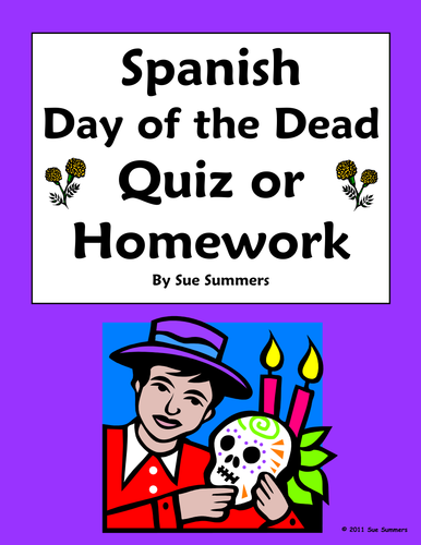 Spanish Day of the Dead / Dia de los Muertos Quiz or Homework ...