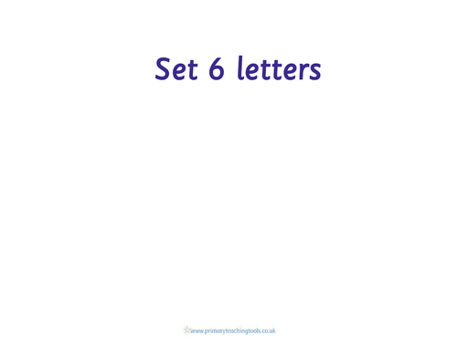 Phase 3 Letters and Sounds phonic resources: Learning set 6 letters- j ...