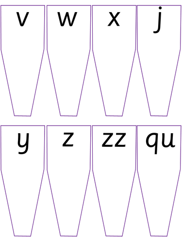 Phase 3 Letters and Sounds phonic resources: Learning set 6 letters- j ...